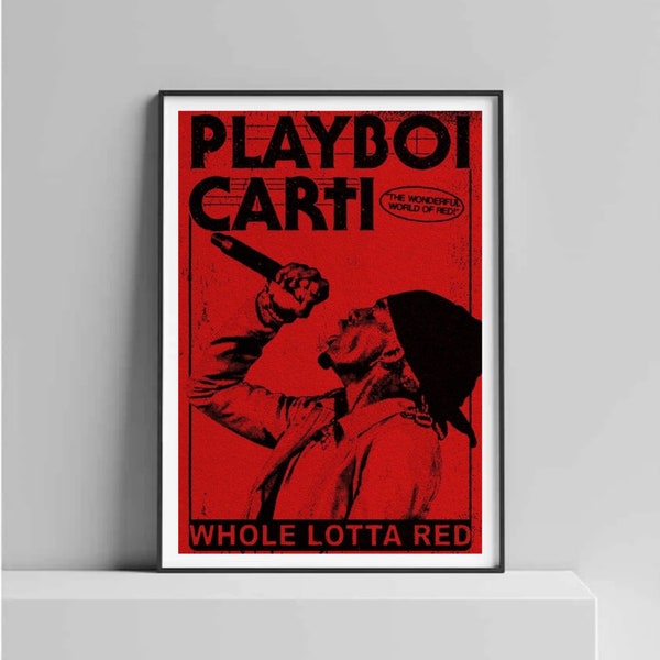 Whole Lotta Red Poster - Etsy