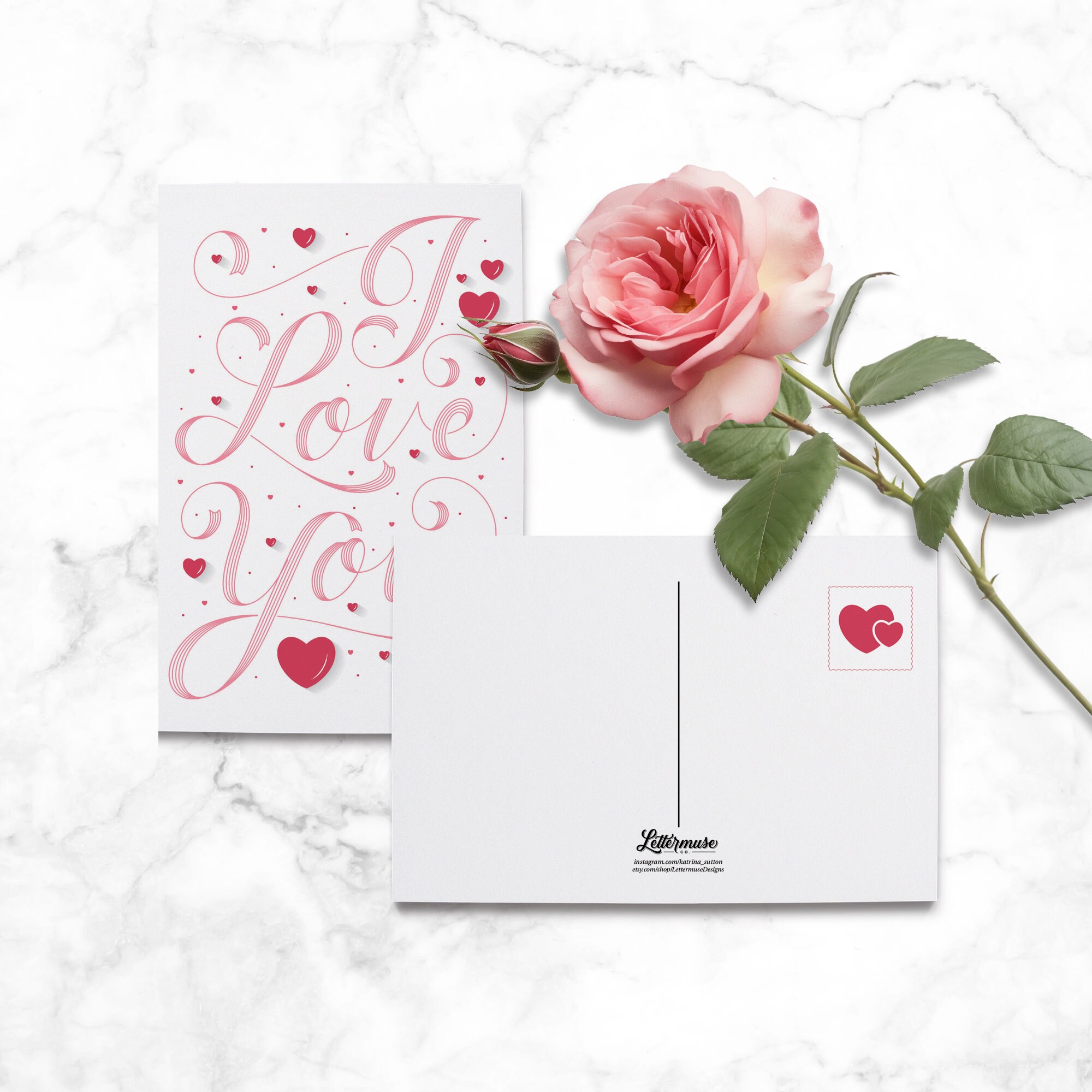 6 Printable Romantic Greeting Cards Set for Anniversaries & Valentine's ...