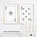 Set of 10 Black Playing Card Prints, Minimalist Wall Art, Clubs Ace ...