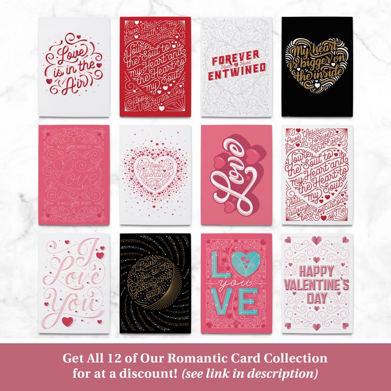 Printable Romantic Greeting Cards for Anniversaries & Valentine's Day ...