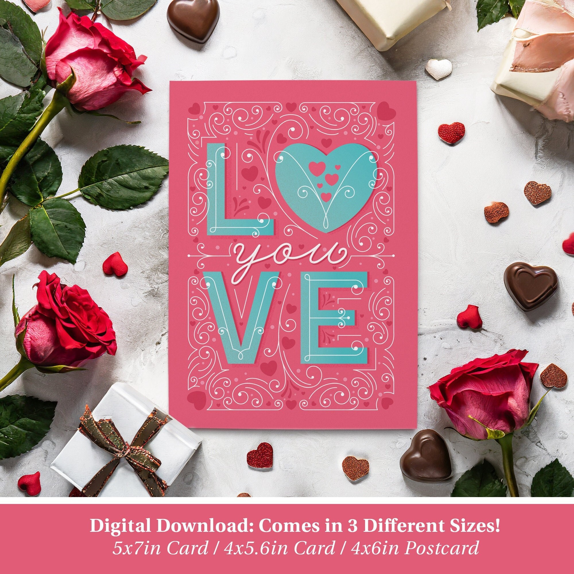 Printable Romantic Greeting Cards for Anniversaries & Valentine's Day ...