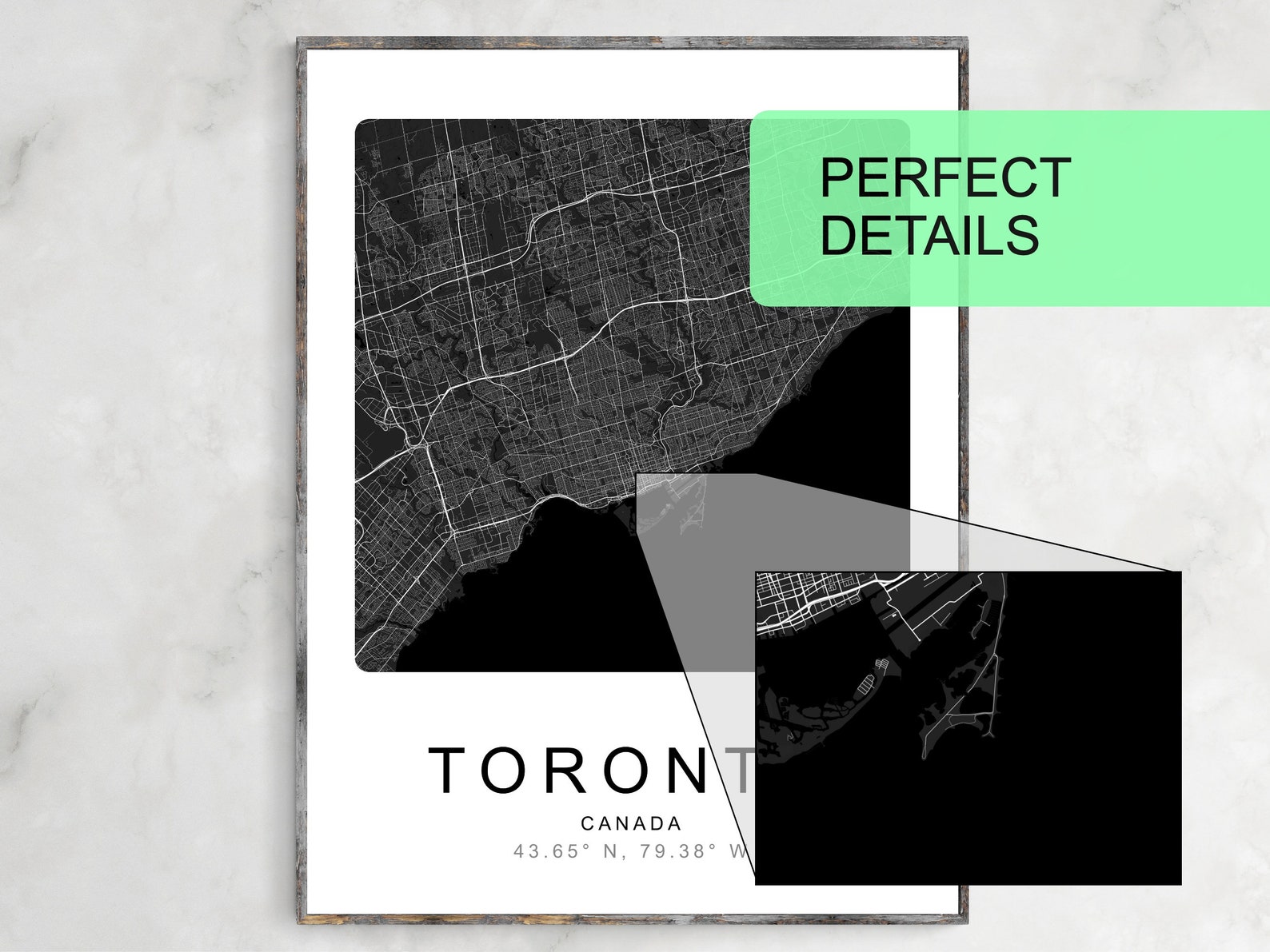 Map of Toronto, Canada, Art Prints, Printable Wall Art, Personalized ...