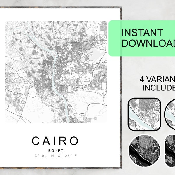 Printable Map of Egypt - Etsy