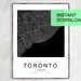 Map of Toronto, Canada, Art Prints, Printable Wall Art, Personalized ...