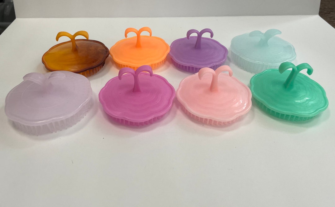 Round Shampoo Brush With Handle - Etsy