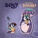 Bluey X Totoro Sticker Set - Etsy