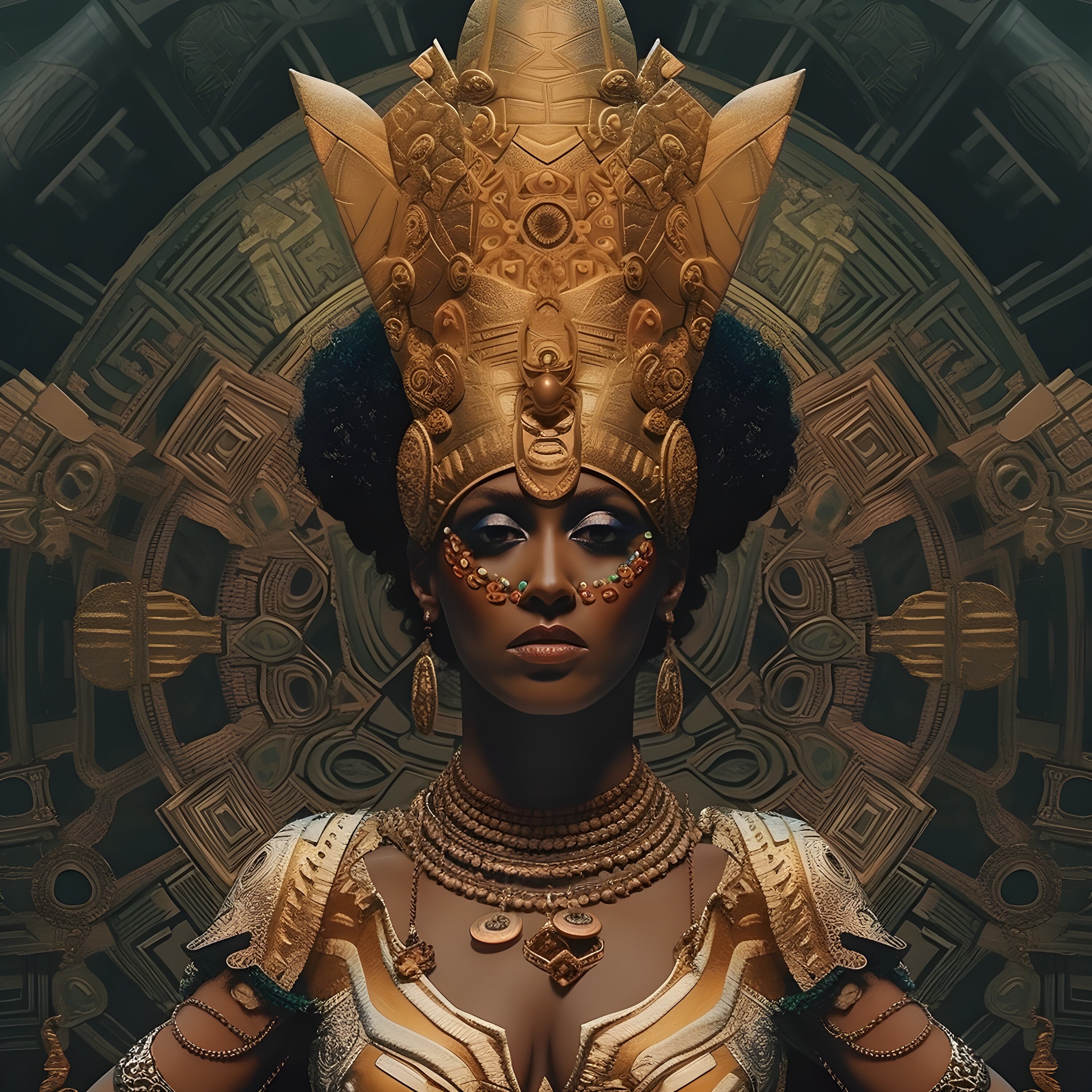 Majestic African Queen Fantasy Digital Art 4-pack Collection - Etsy