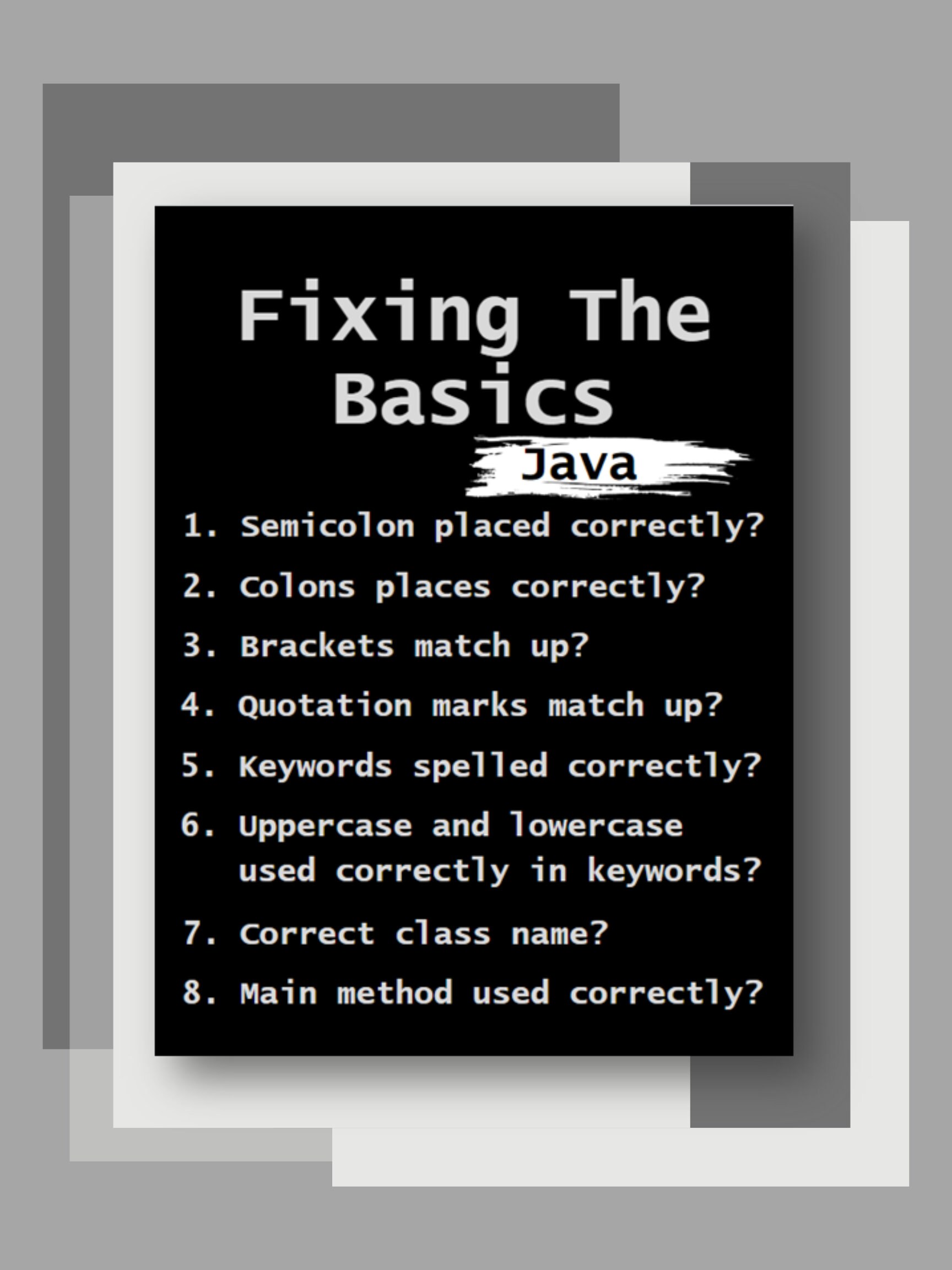 Printable Code Basics Posters - Errors and Introduction to Programming - Etsy