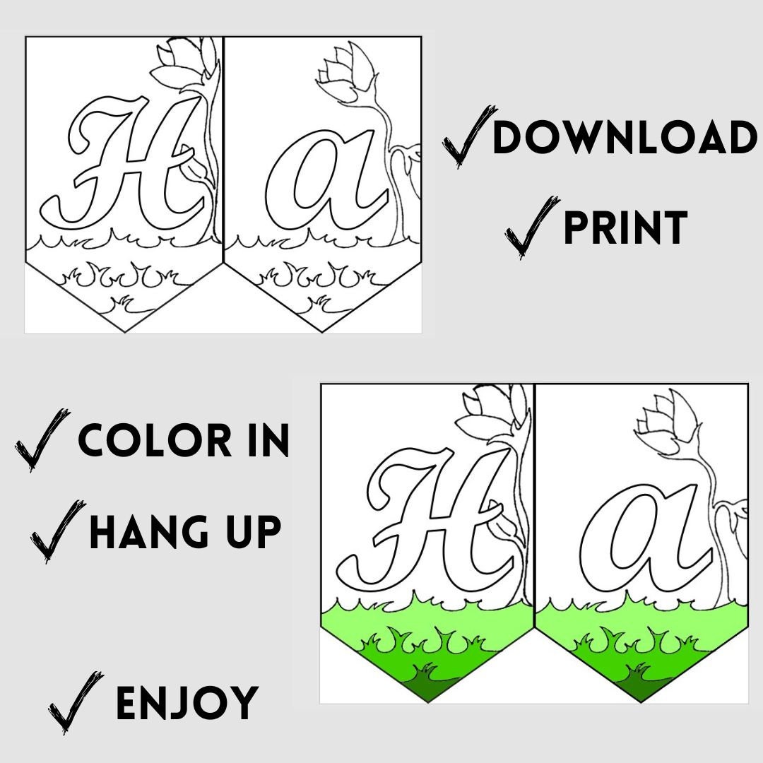 Printable Color-in Mother's Day Banner - Etsy