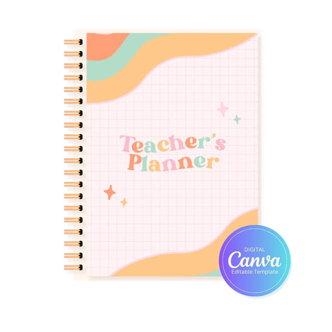 Printable Dated Teacher's Planner 2024 Editable Canva Template ...
