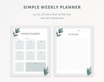 Editable and Printable Daily Weekly and Monthly Planner to Do - Etsy