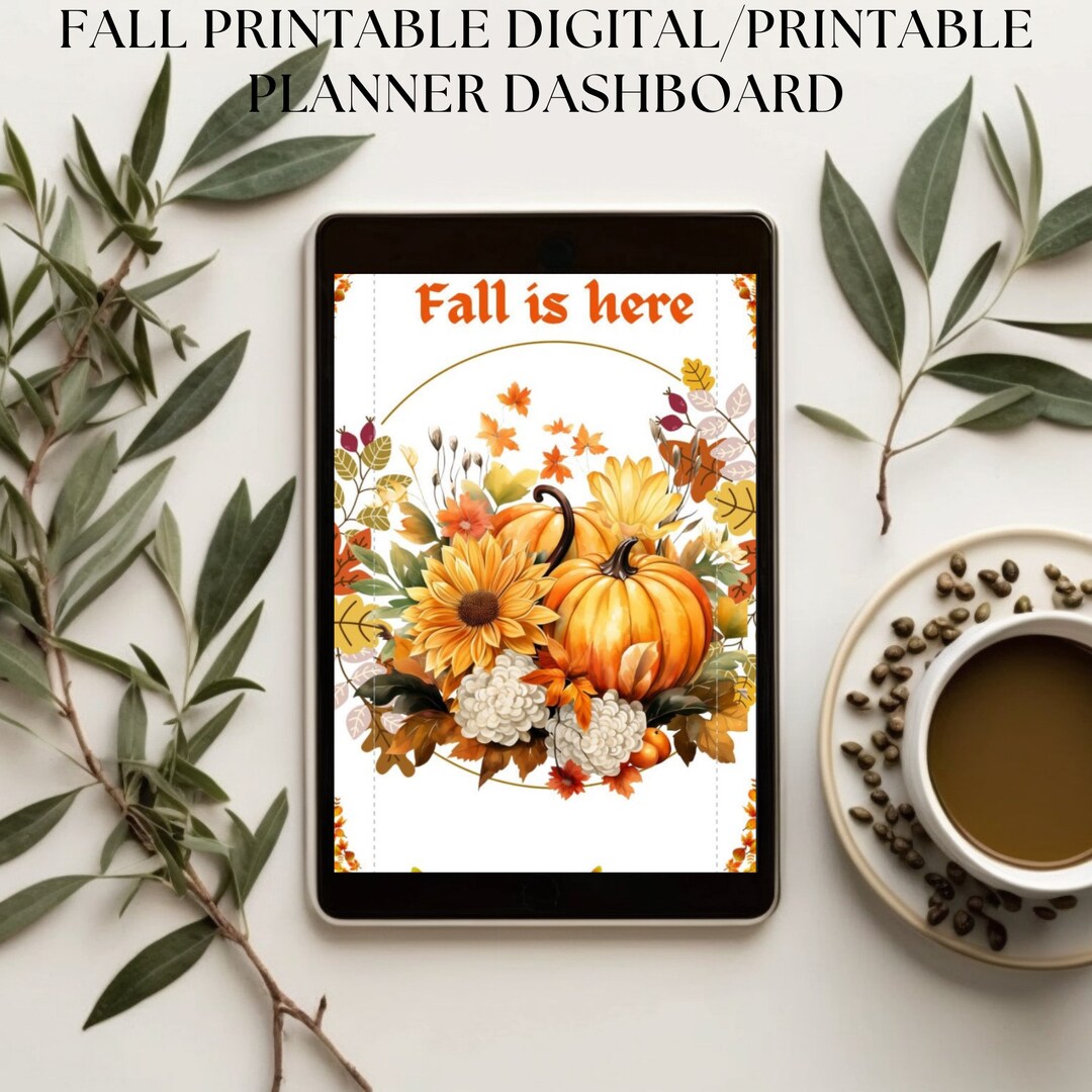 Fall is Here Printable Digital Planner Dashboard - Etsy