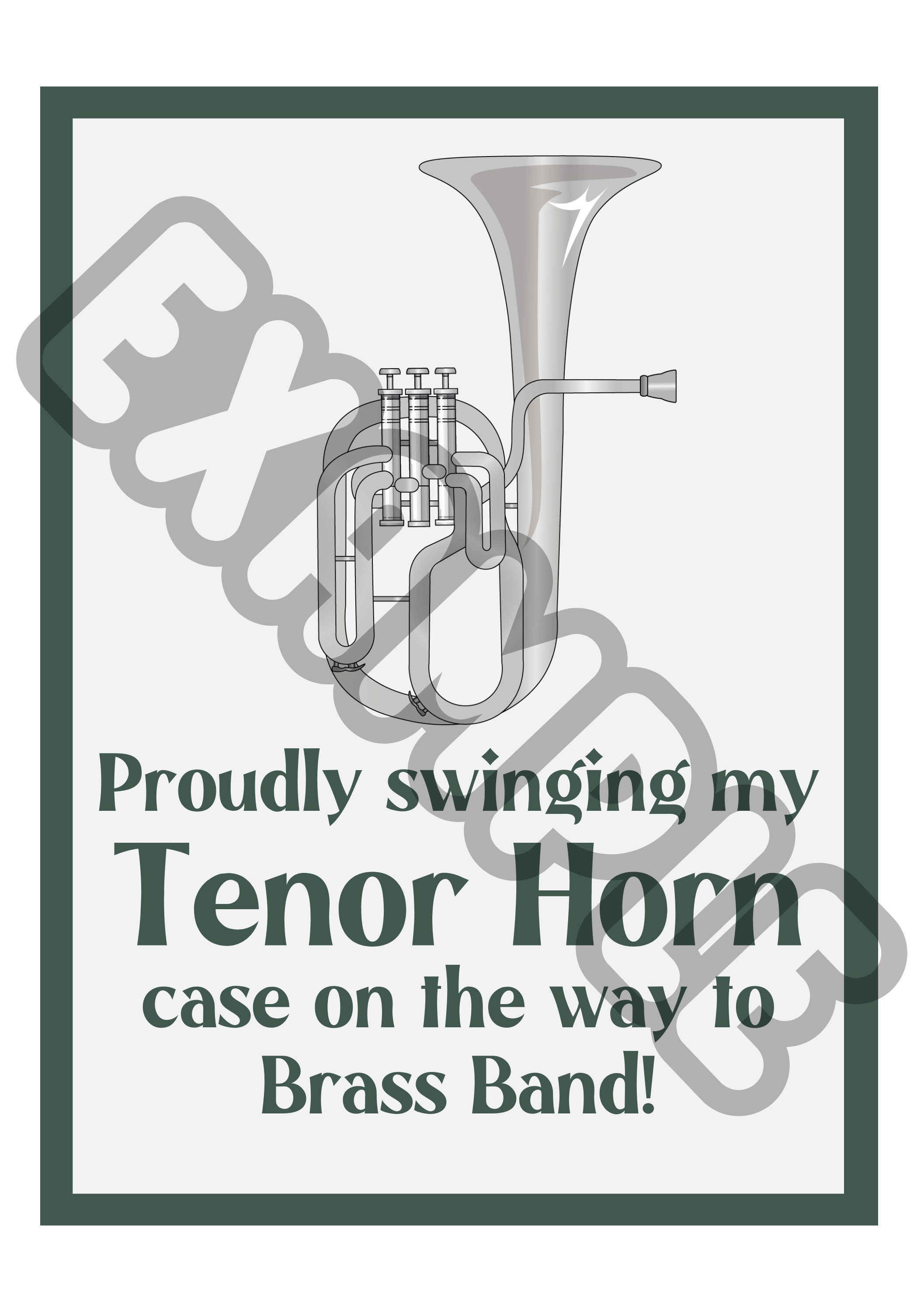 Tenor Horn Sticker - Etsy