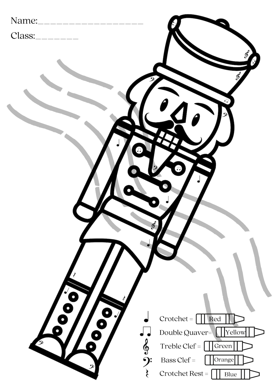 Colour by Note - Nutcracker - Etsy