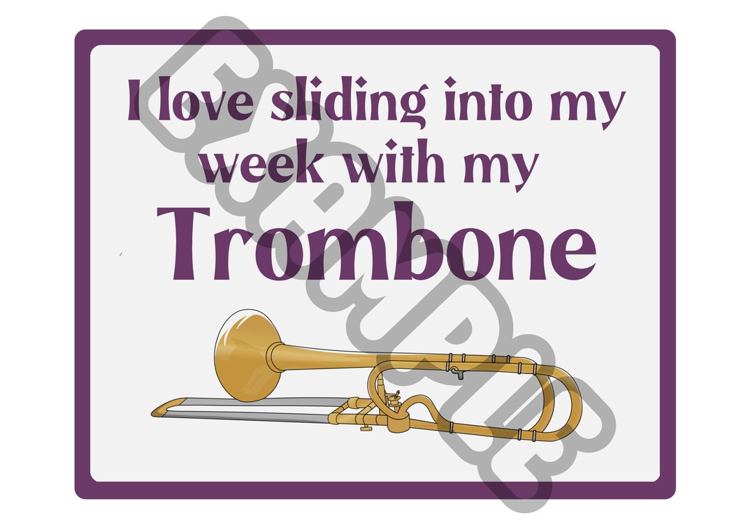 Trombone Sticker - Etsy