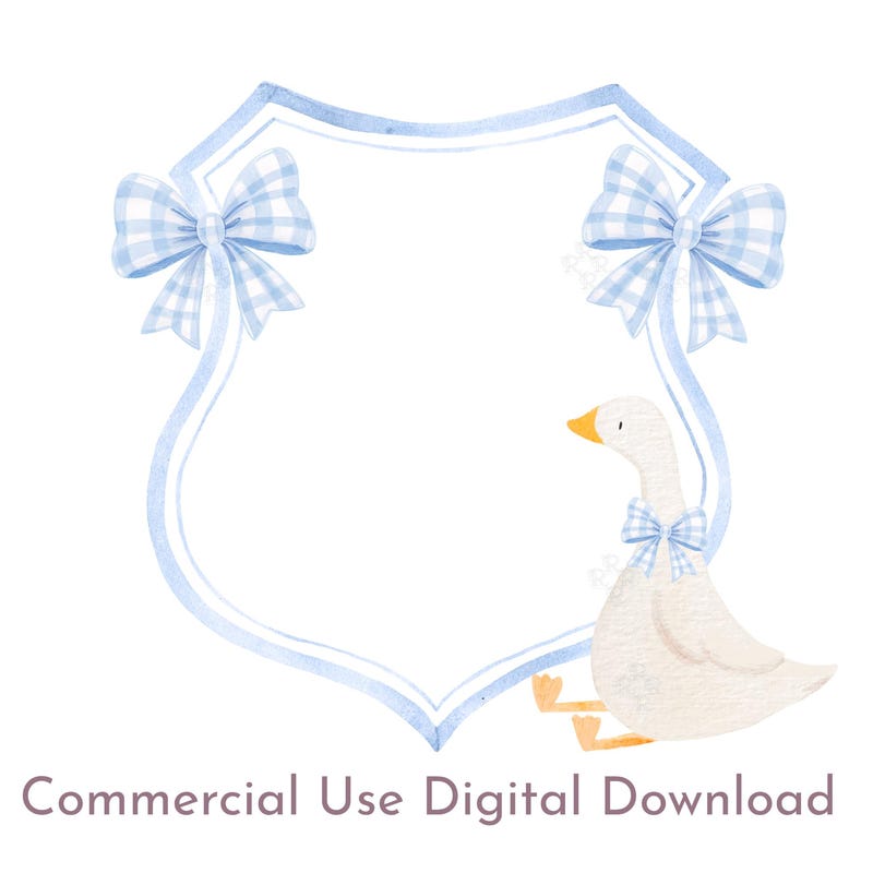 Gingham Digital Crest - Etsy UK