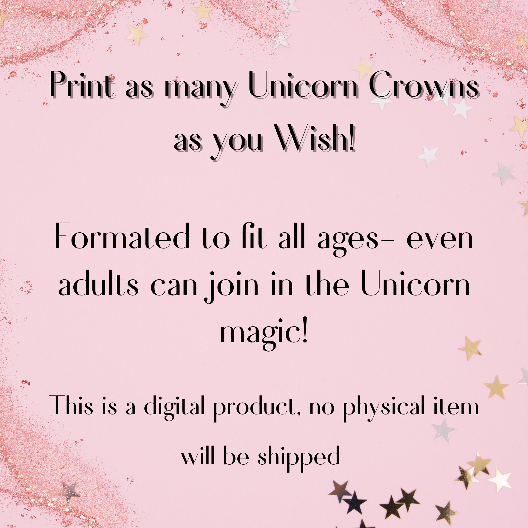 Unicorn Crowns, Printable Unicorn Party Crown, Shabby Chic Roses Crown ...