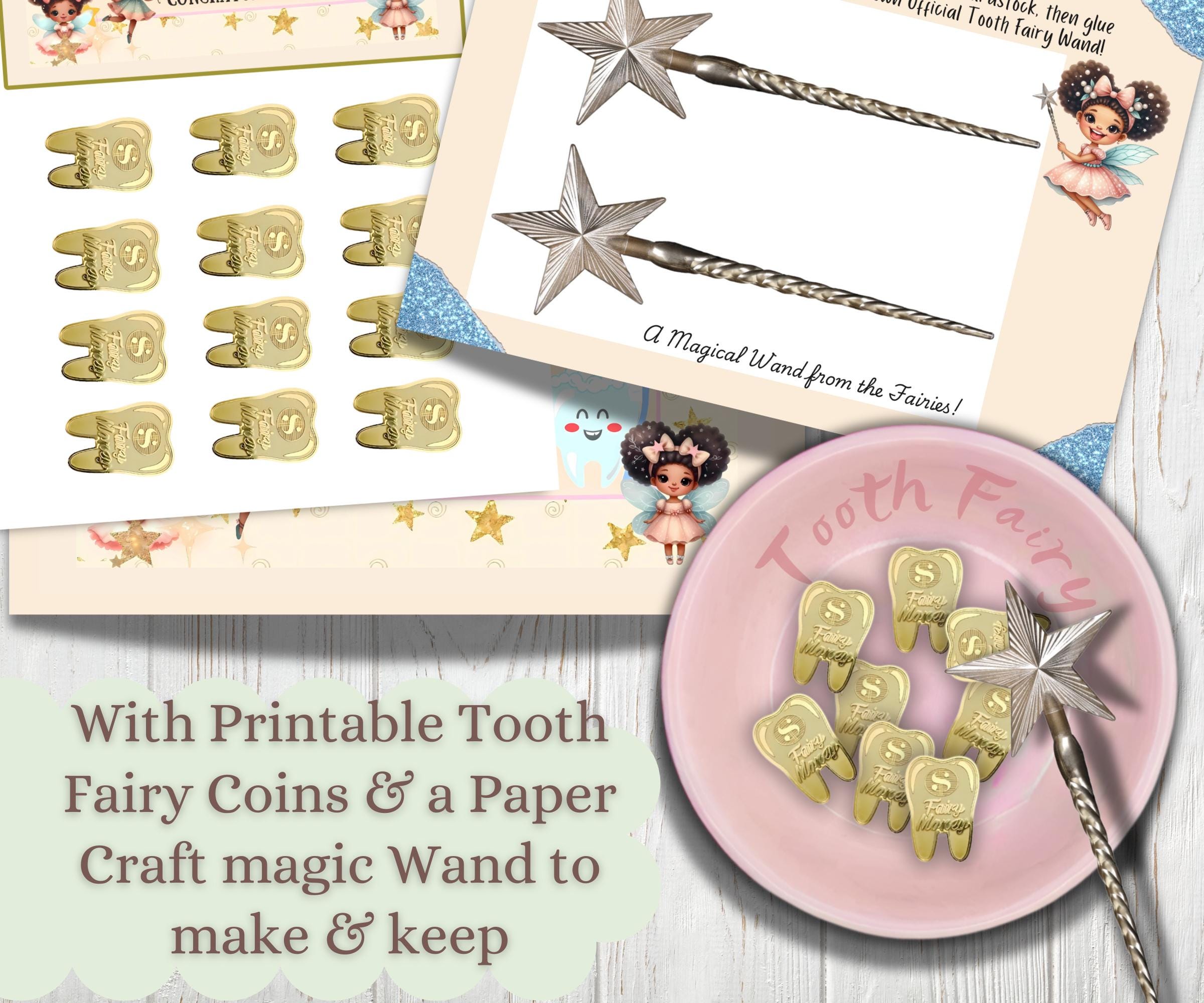Black Tooth Fairy Certificate African American Fairies First Tooth Afro ...