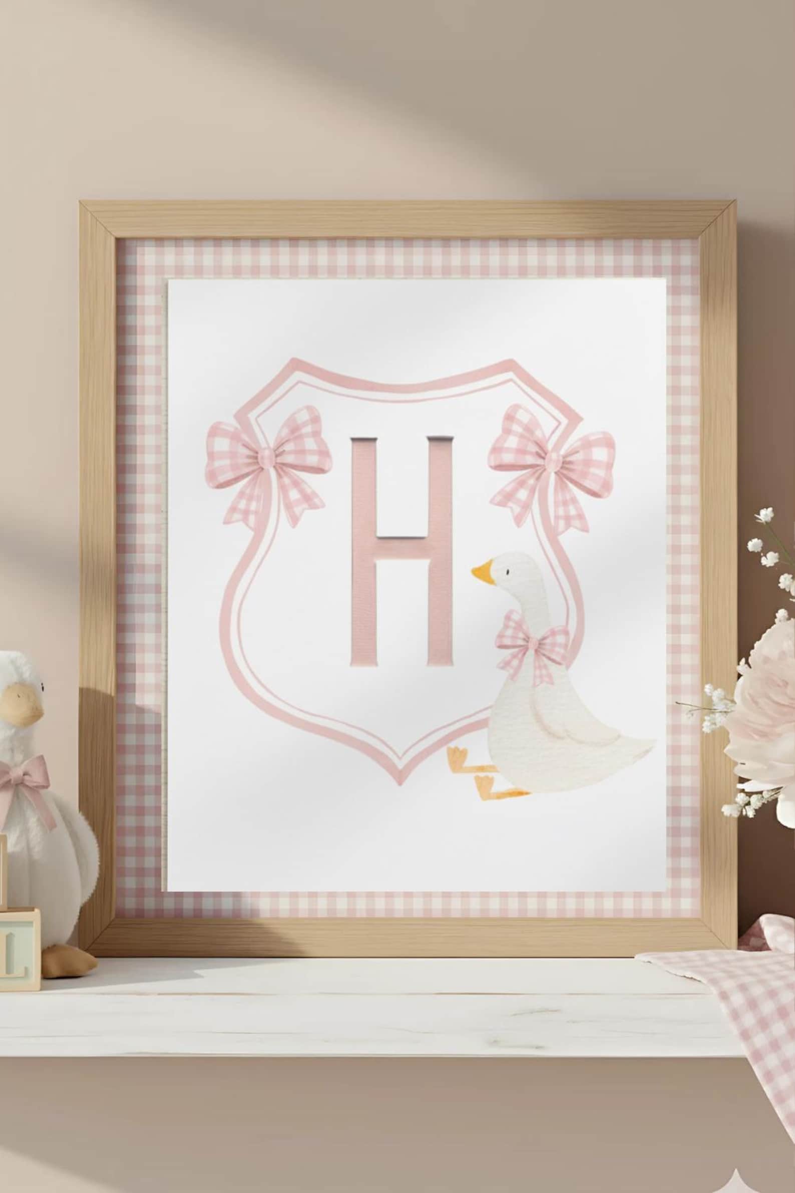 Goose Crest Pink Gingham Bow Frame Clipart Png Bundle, Coquette Bows ...