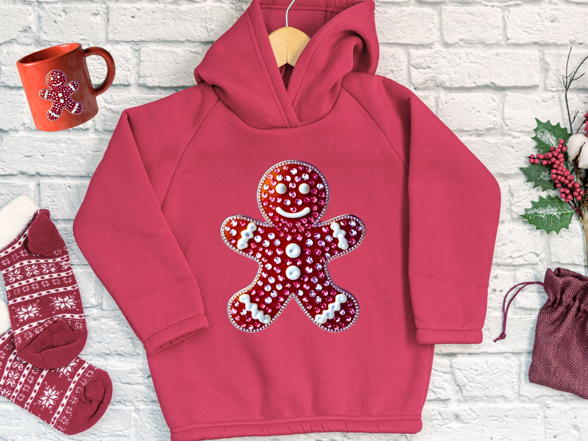 Gingerbread Man PNG, Faux Diamond PNG, Preppy Sparkle PNG, bling ...