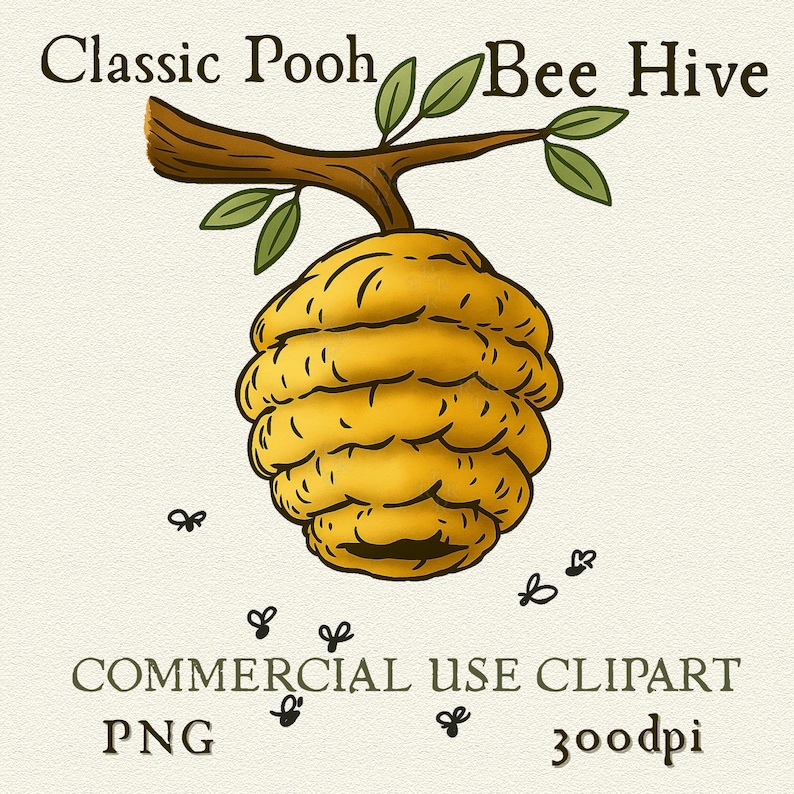 Classic Winnie the Pooh Bee Hive Png, Tree Branch Wasp Nest Clipart ...