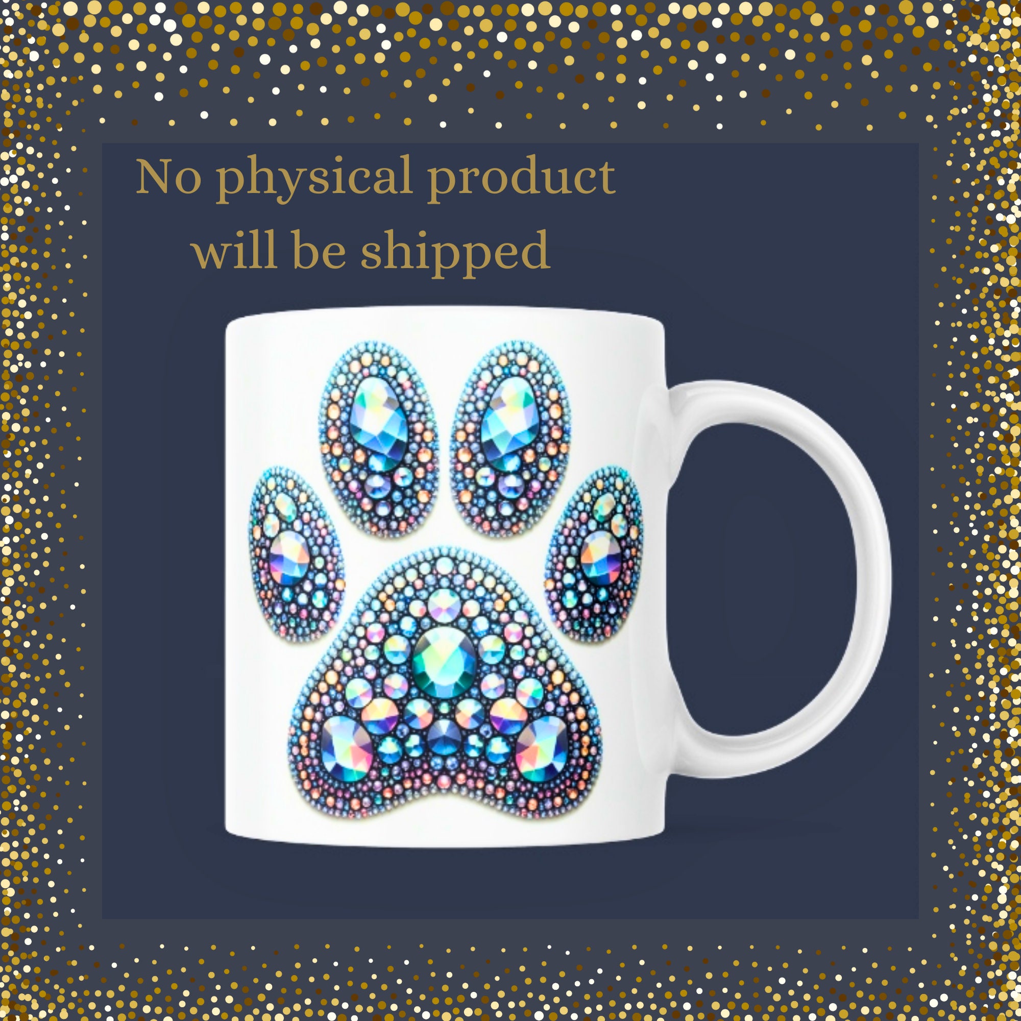 Paw Print Colourful Bright PNG, Bling, Diamond Paw Png, Paw Print ...