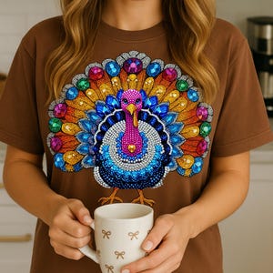 Faux Diamond Rhinestone Turkey PNG, Sparkling Diamanté Effect Clipart ...