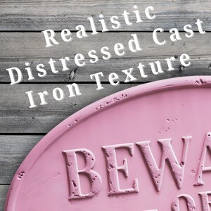 Pink Beware of the Dog Sign, Printable Plaque, Pastel Door Sign, Girly ...