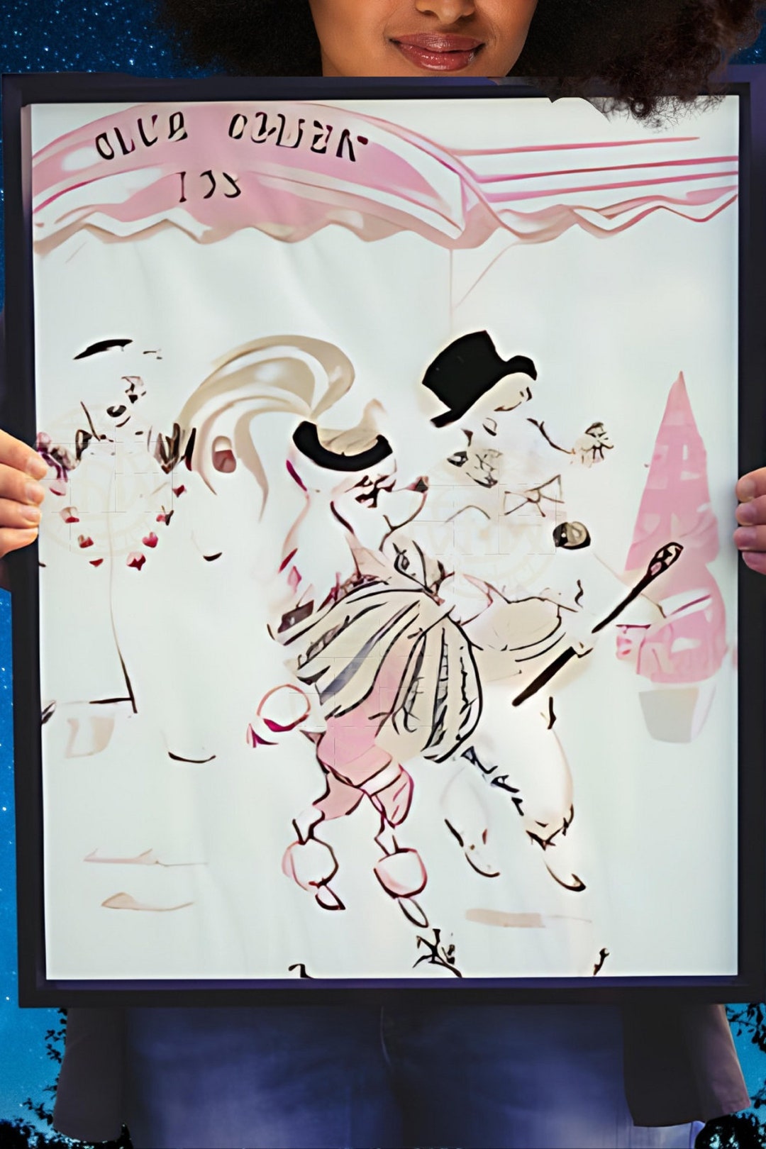 Pink Poodles Vintage Wallpaper Digital Print,~ Seamless Pattern 1950s ...