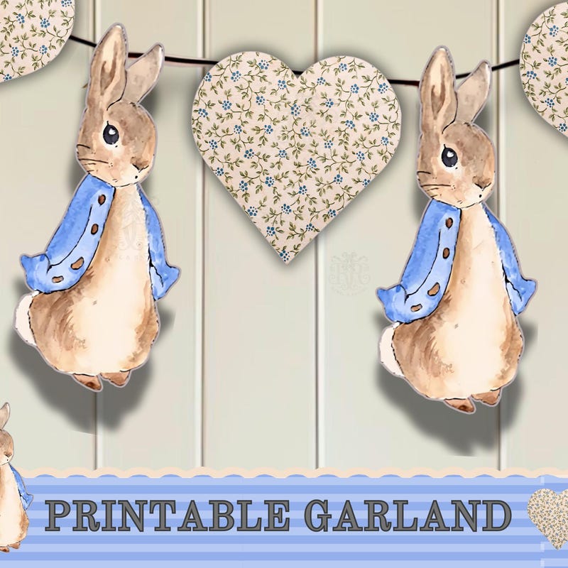 Rabbit Garland - Etsy