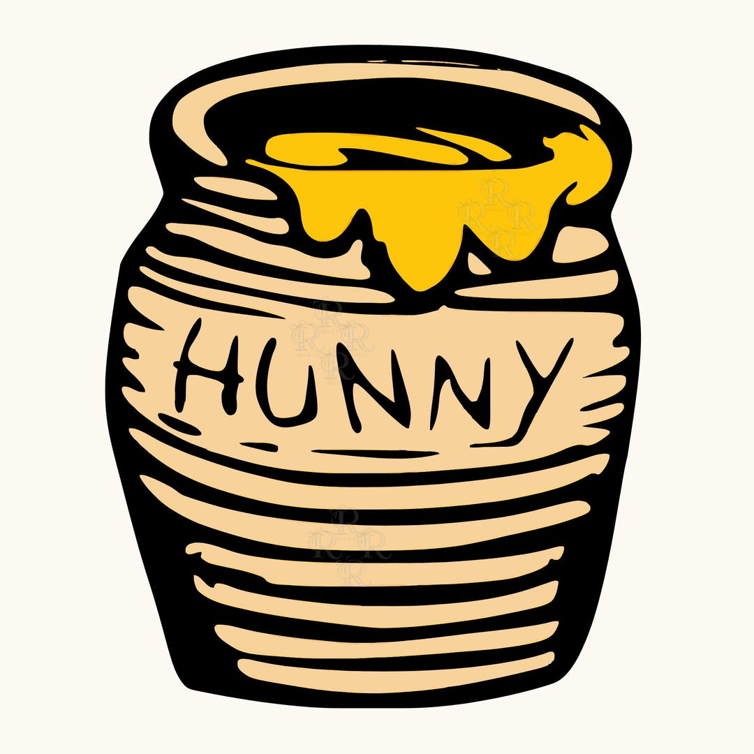 Classic Winnie the Pooh Hunny Pot SVG Clipart | High Resolution ...