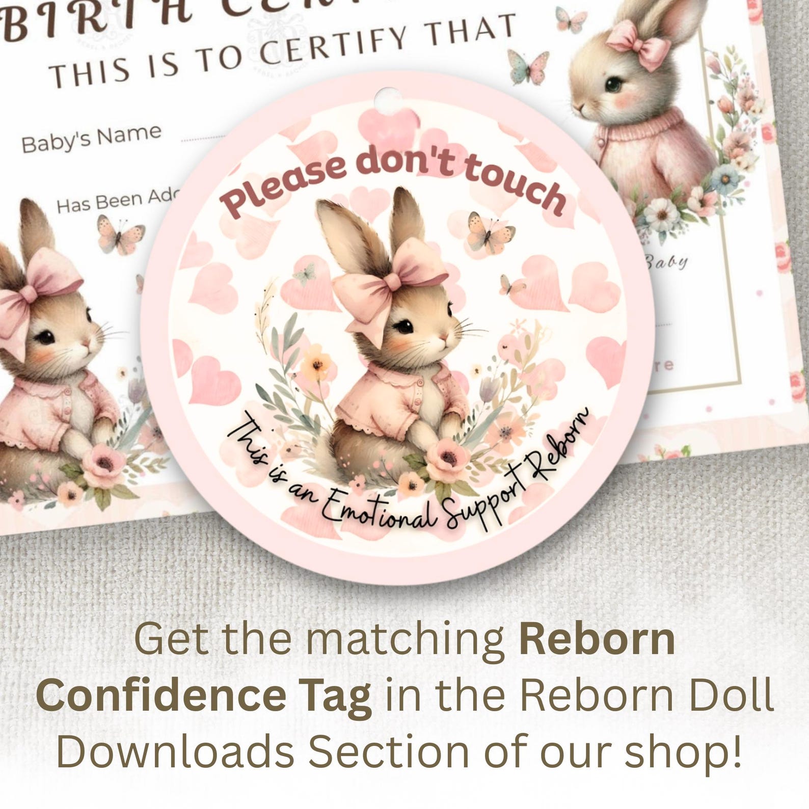 Printable Reborn Doll Birth Certificate Girl | Reborn Baby Adoption ...