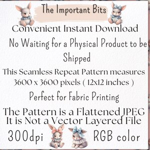 Bunny Hop Seamless Repeat Pattern, Peach and Sky Blue Baby Bunnies ...