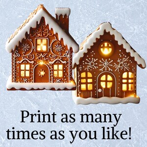 Gingerbread House Garland Printable Christmas Bunting Cozy - Etsy