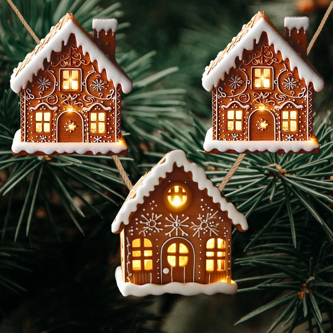 Gingerbread House Garland Printable Christmas Bunting Cozy - Etsy