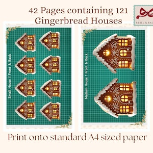 Gingerbread House Garland: Printable Christmas Bunting (digital ...