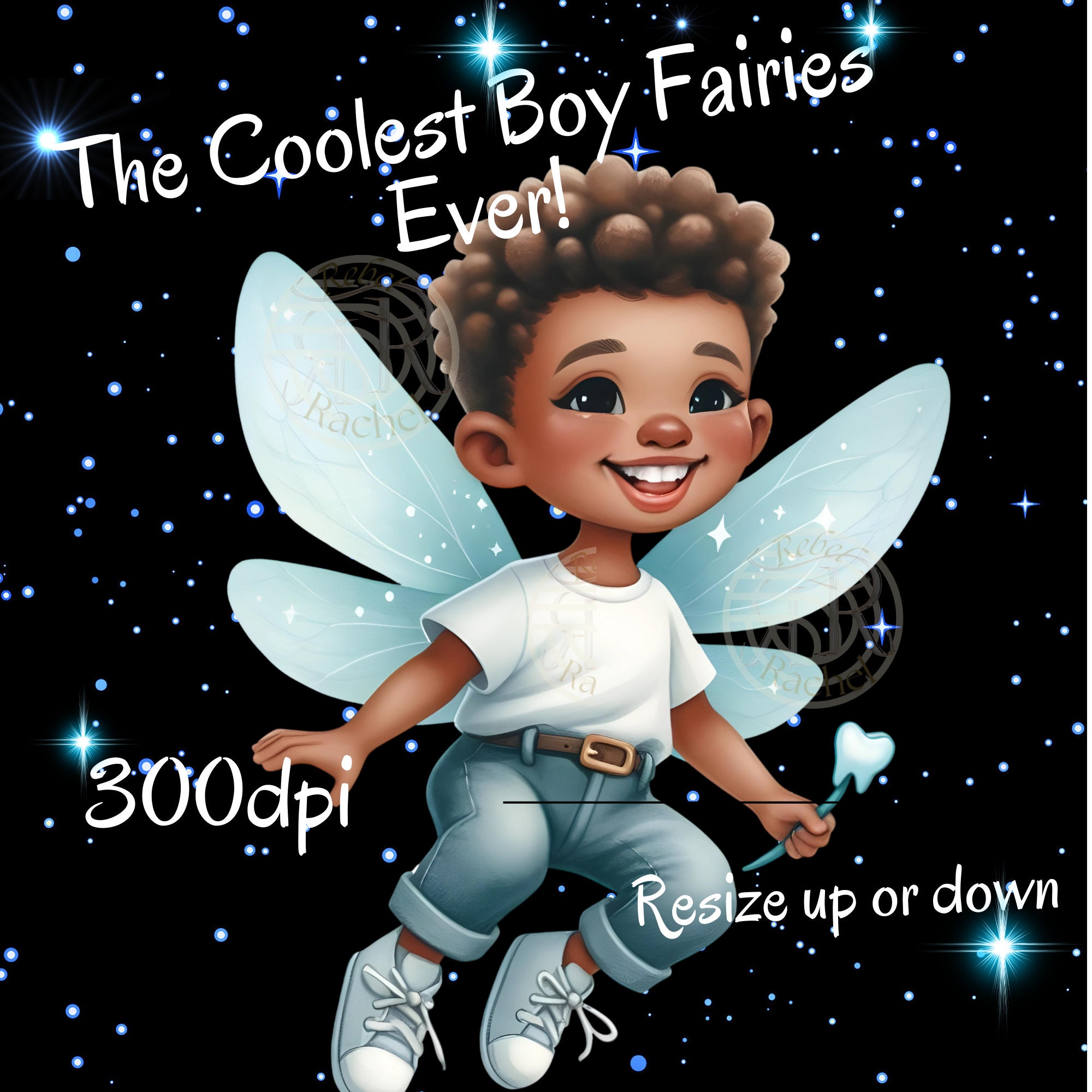 Boy Tooth Fairy Printable Boys Tooth Fairy Sublimate African American Tooth Fairy Set Mixed ...