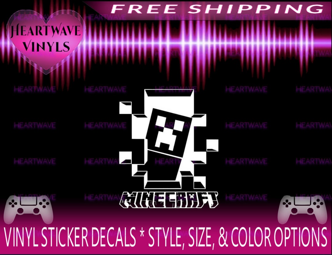 MINECRAFT Creeper Vinyl Sticker Decals - Etsy