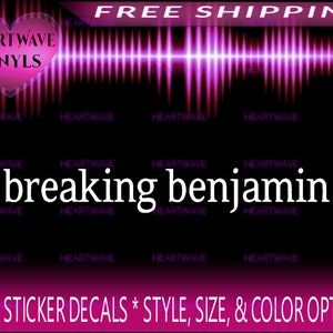 BREAKING BENJAMIN Vinyl Decal 3 Styles - Etsy