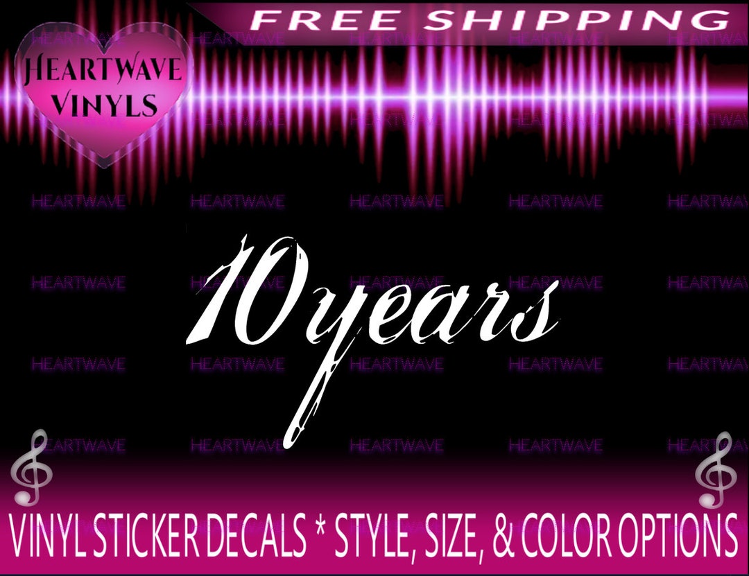 10 Years Band Vinyl Decal 2 Styles - Etsy
