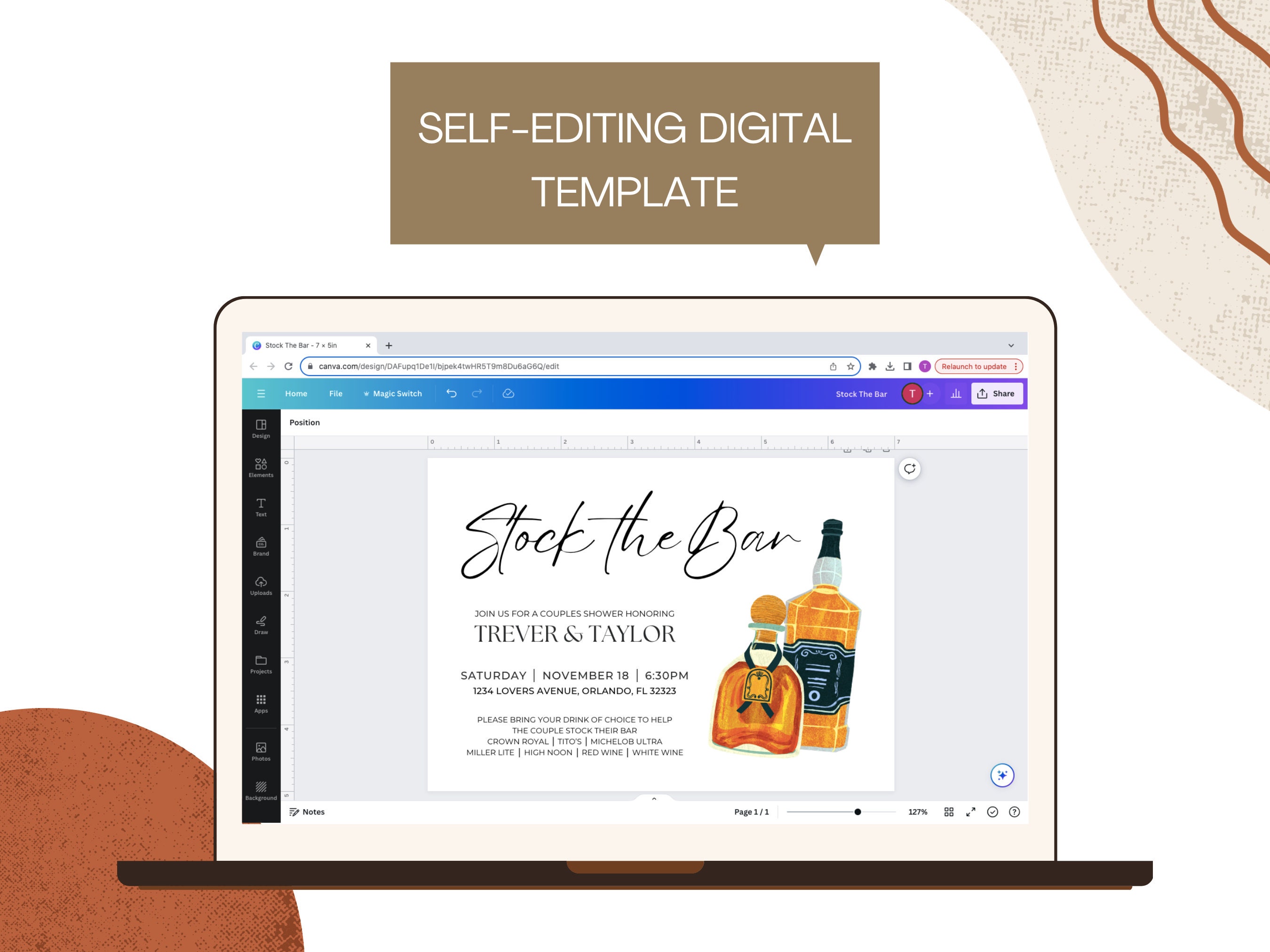 Stock the Bar Invitation, Stock the Bar Invite, Couples Shower ...