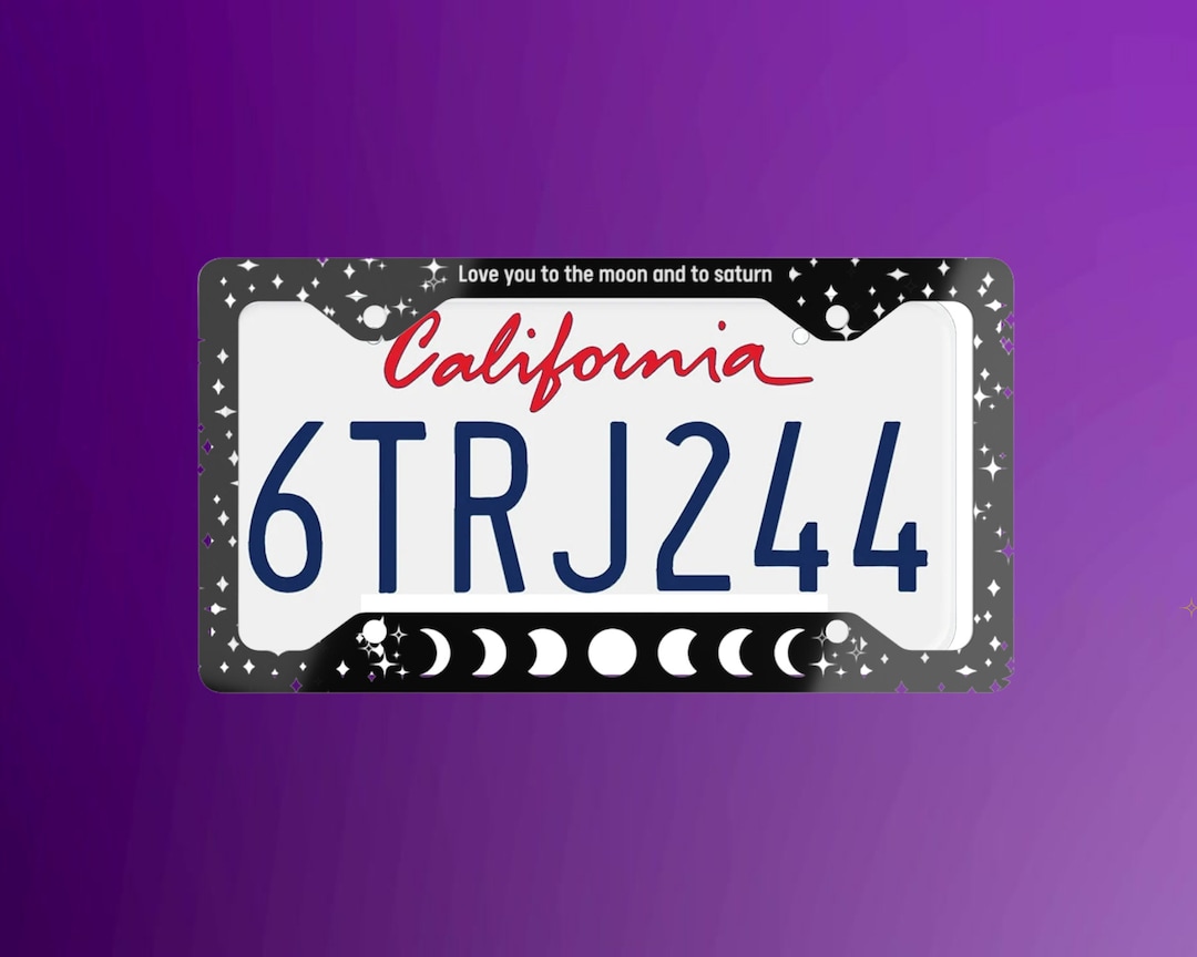 Taylor Swift Moon and Saturn License Plate Frame Taylors Version ...