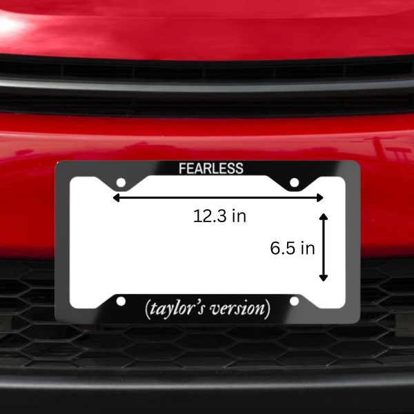 Fearless License Plate - Etsy