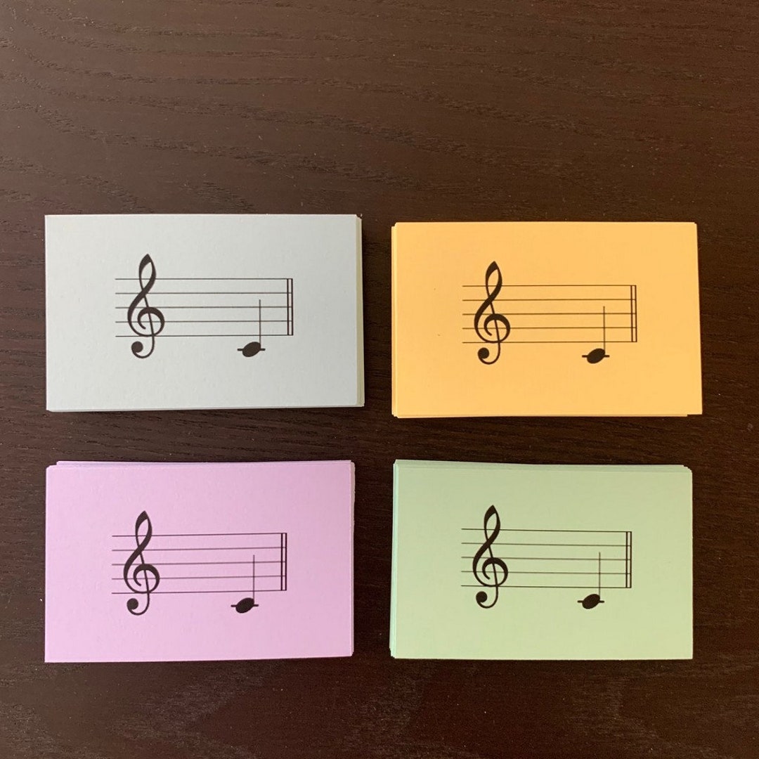 Laminated Piano Flash Cards: Musical Notes and Key Signatures - Etsy