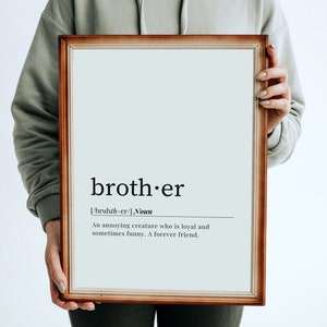 Brother Definition | Digital Download | Printable Wall Art | Printable ...