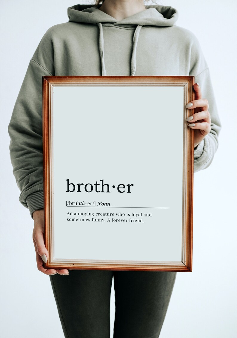 Brother Definition | Digital Download | Printable Wall Art | Printable ...