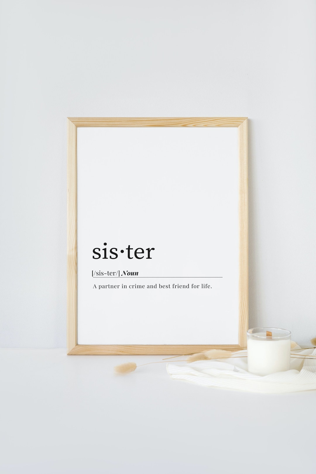 Sister Definition | Printable Wall Art | Digital Download | Sister ...