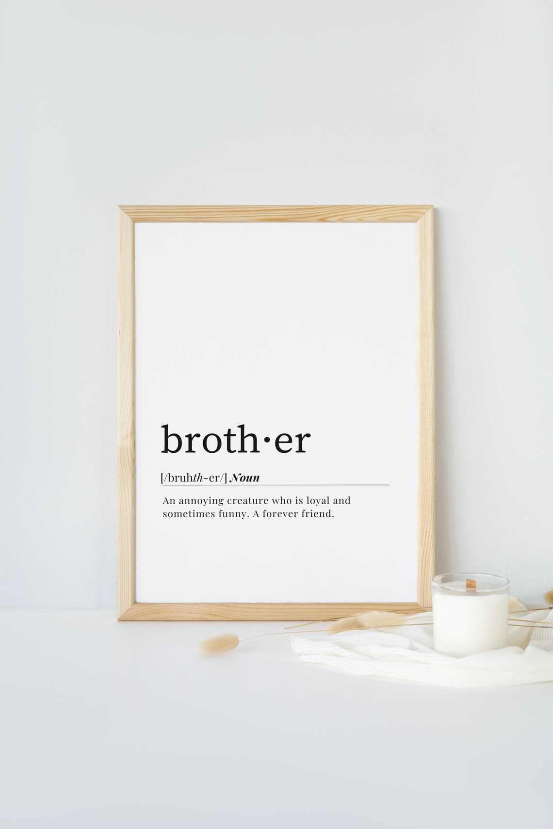 Brother Definition | Digital Download | Printable Wall Art | Printable ...