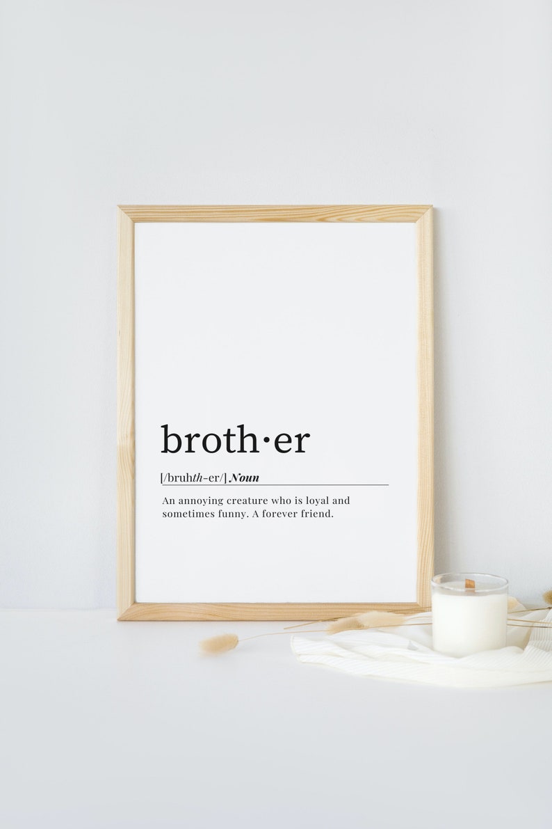 Brother Definition | Digital Download | Printable Wall Art | Printable ...