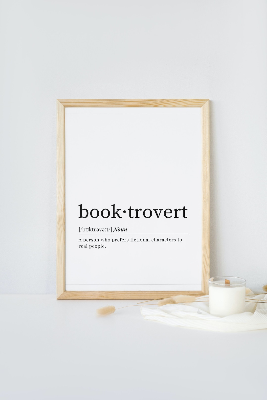 Booktrovert Definition | Printable Art | Digital Downloads | Printable ...